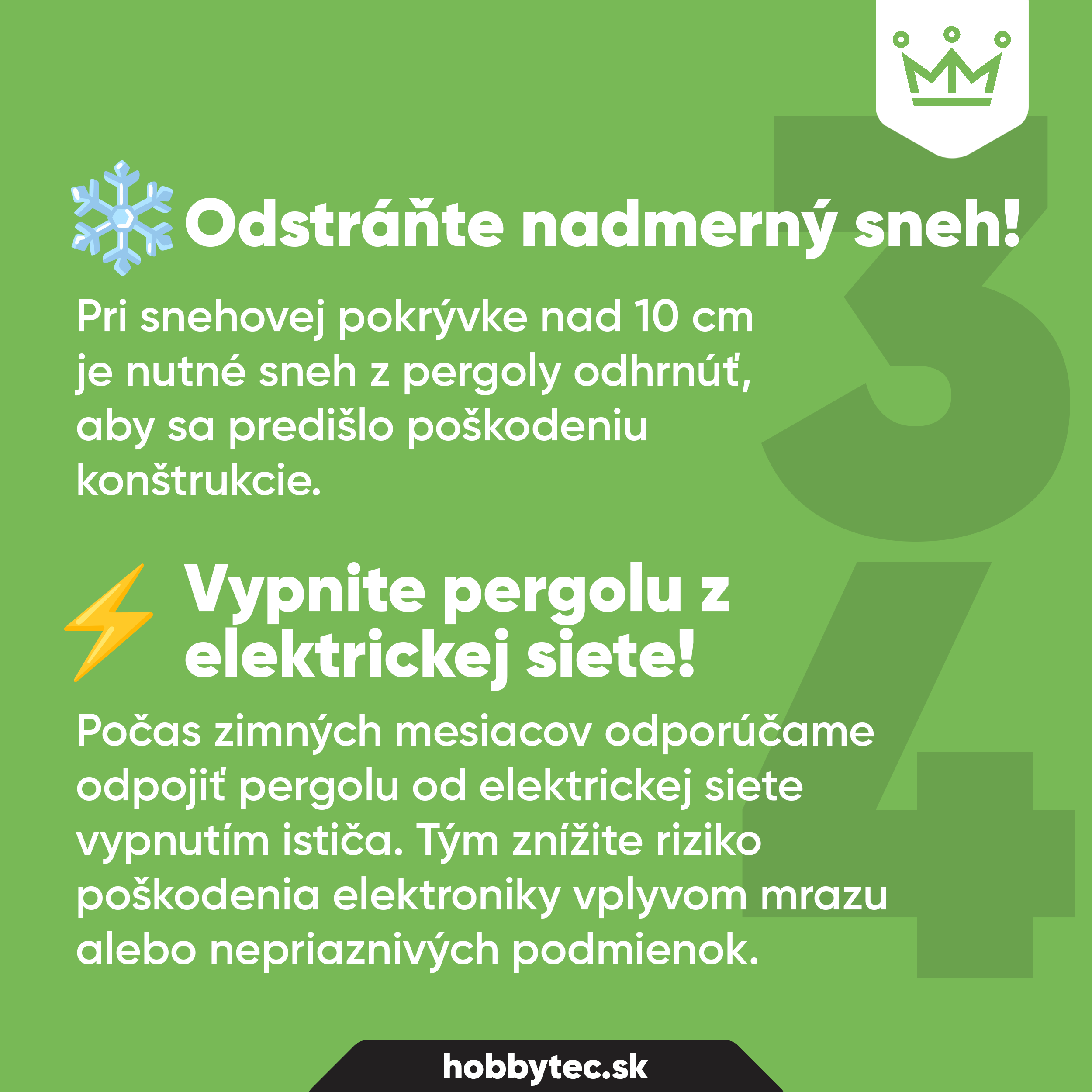 Ako sa správne starať o bioklimatické pergoly HOBBYTEC počas zimy ...